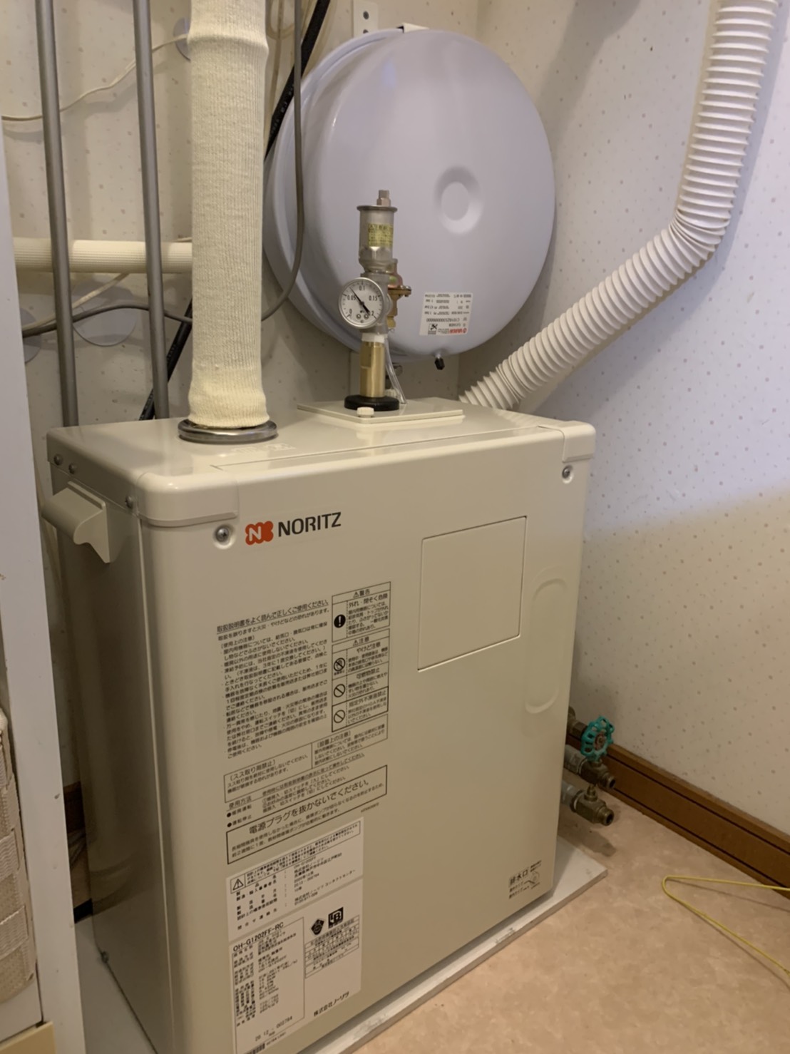 交換後：ノーリツ OH-G905FF-RC BL（密閉式）