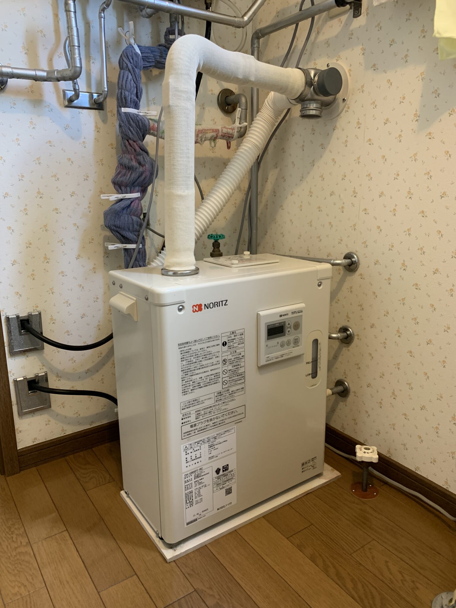 交換後：ノーリツ OH-G905FF-RC BL
